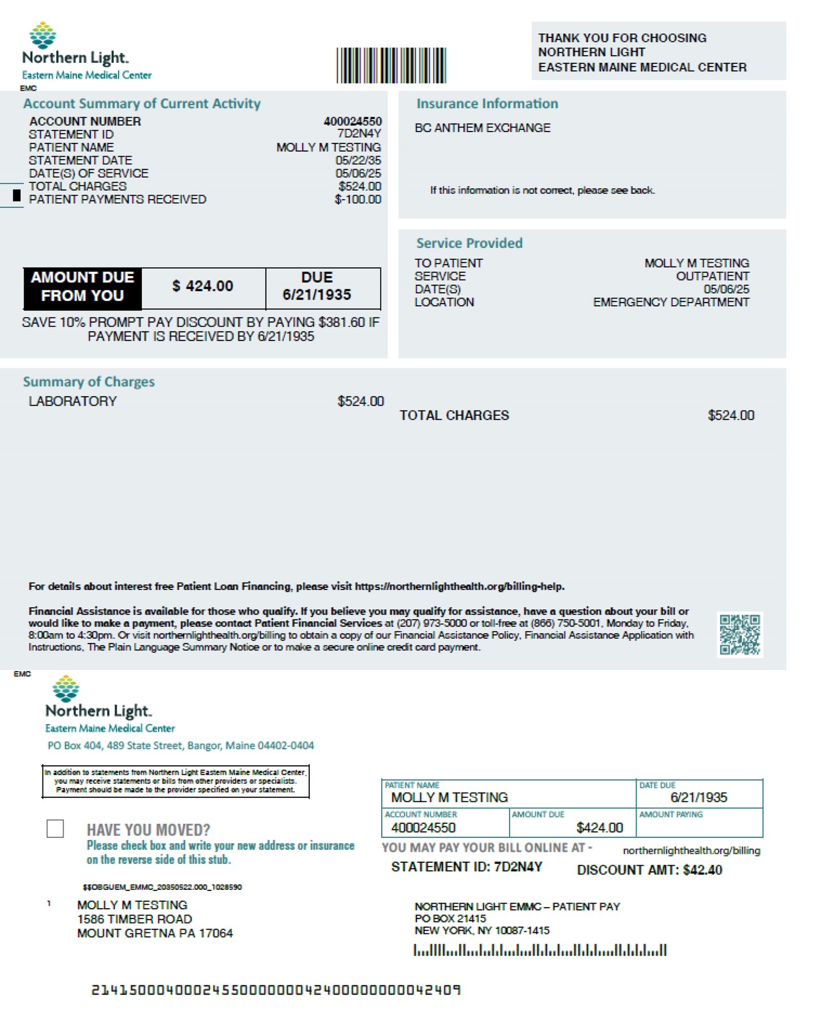 SIEMENS Patient Billing - Northern Light Health